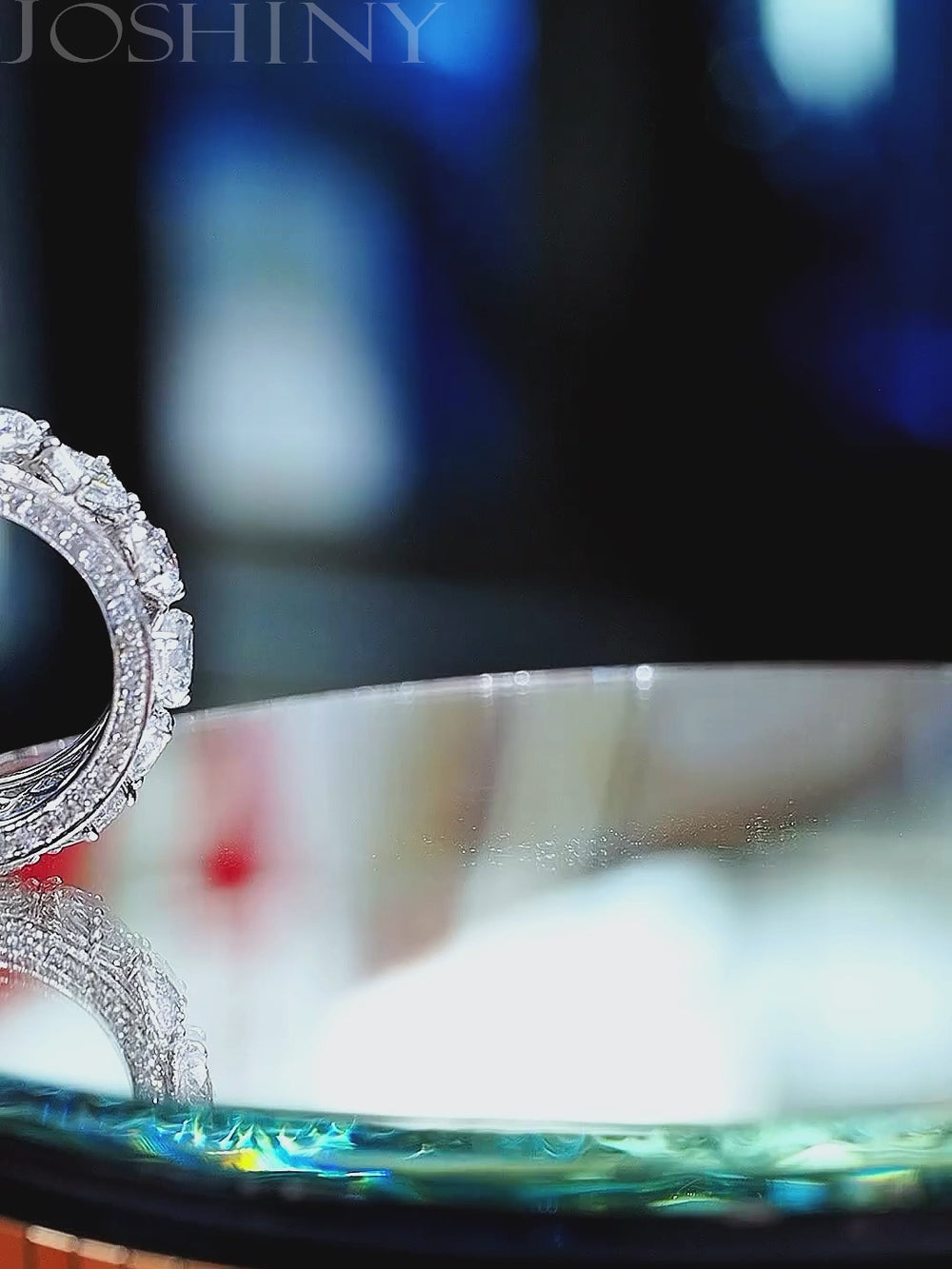 Stylish 8 ctw Multi-Cut White Gemstone Full Set Ring -JOSHINY