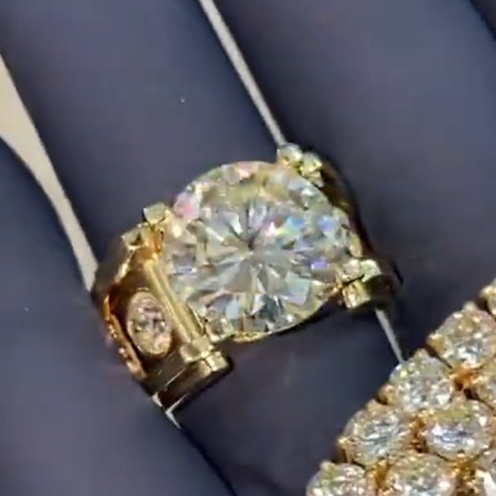 6.67ctw round brilliant gemstone luxury engagement ring-JOSHINY